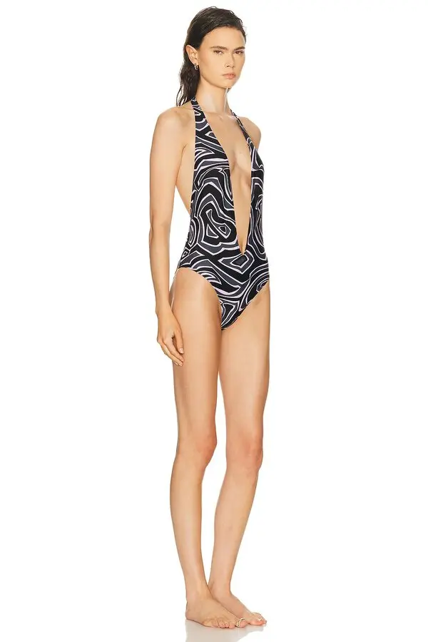 Emilio Pucci Costume One-piece Swimsuit - Black & Pink | Editorialist
